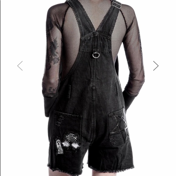 Killstar | Jeans | Killstar Jinx Cursed Cutie Patch Denim Overalls ...